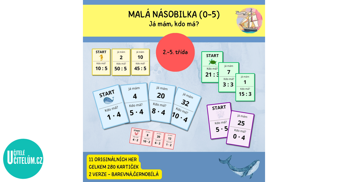 Malá násobilka (0-5) - Já mám, kdo má - Matematika | UčiteléUčitelům.cz
